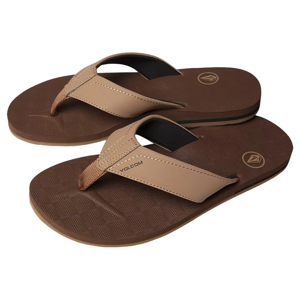 Volcom Victor Sandals Brown | Dressinn