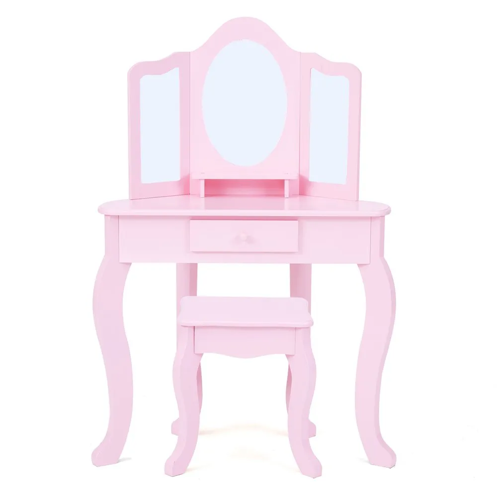 Fantasy fields Alessandra Corner Vanity Table Set Pink | Kidinn