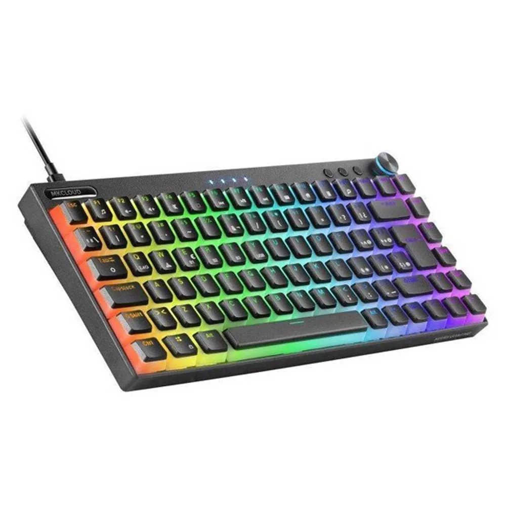 Mars gaming Mkcloud Gaming Mechanical Keyboard RGB Brown Silver| Techinn