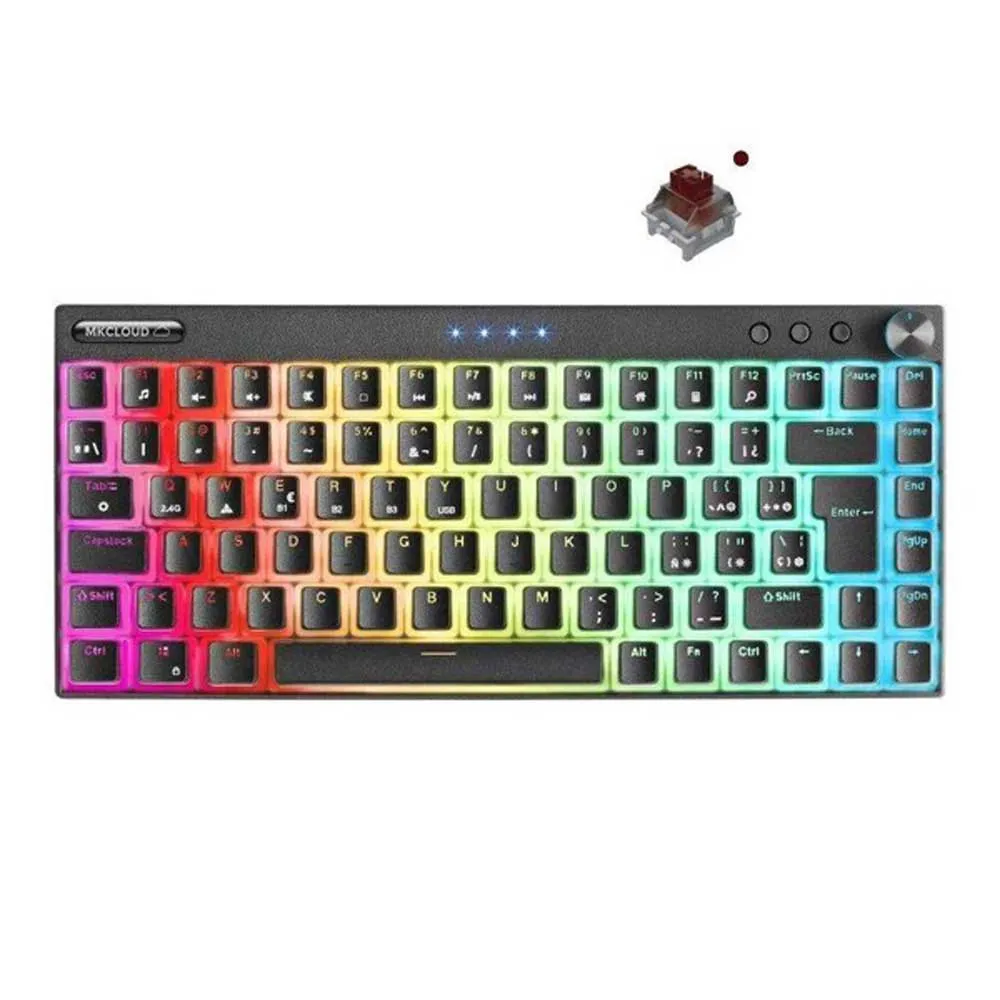Mars gaming Mkcloud Gaming Mechanical Keyboard RGB Brown Silver| Techinn