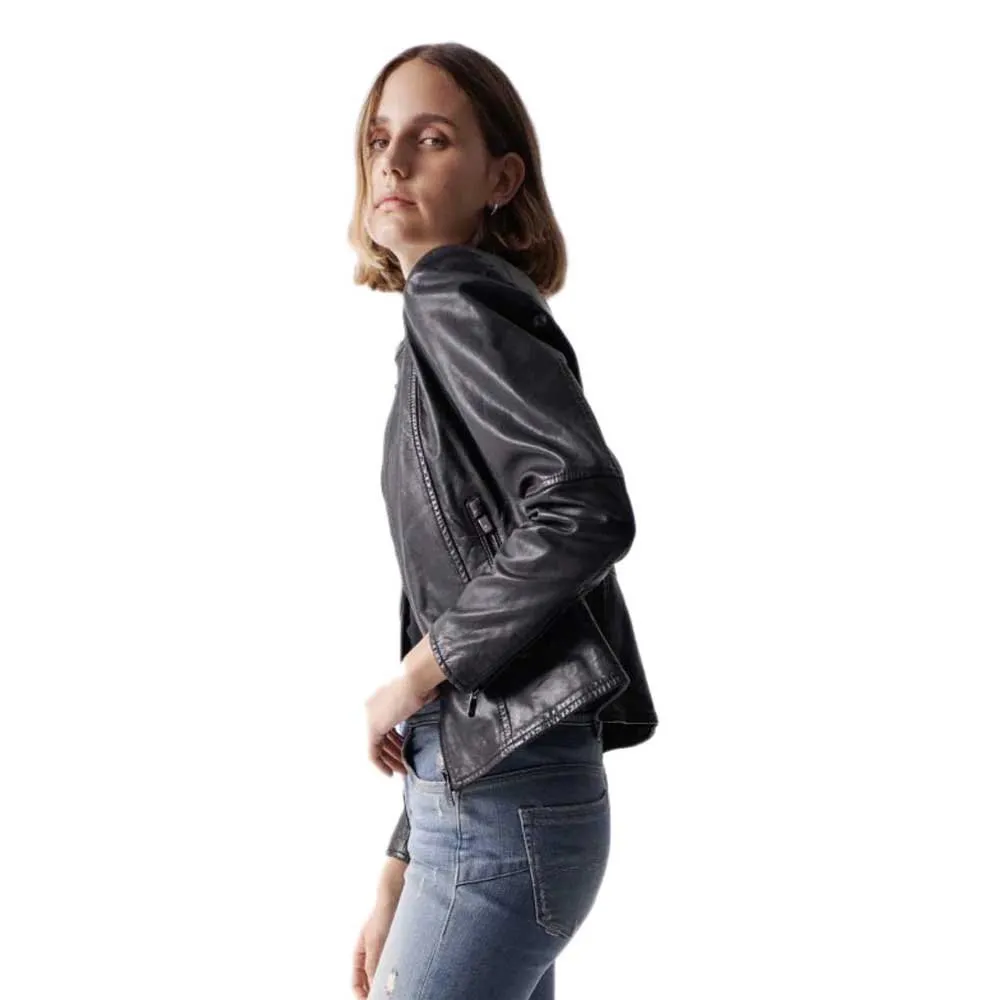 Salsa jeans Basic leather jacket Black | Dressinn