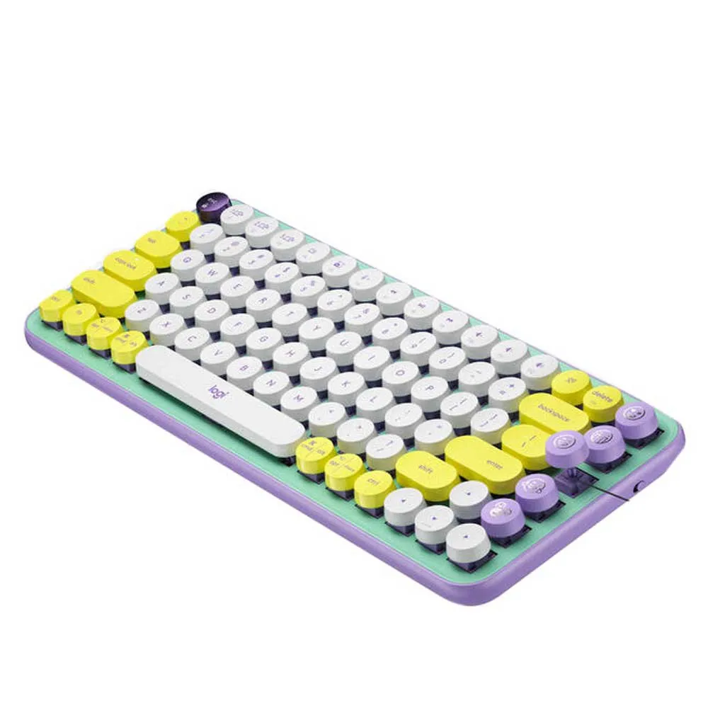 Logitech POP Keys Emoji Wireless Keyboard Purple | Techinn