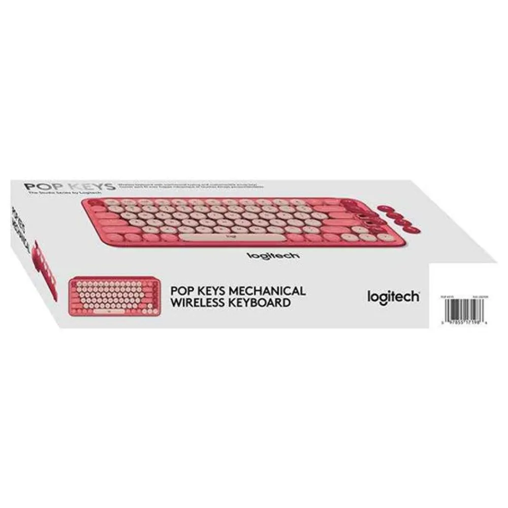 Logitech POP Keys Heartbreaker wireless keyboard Pink | Techinn