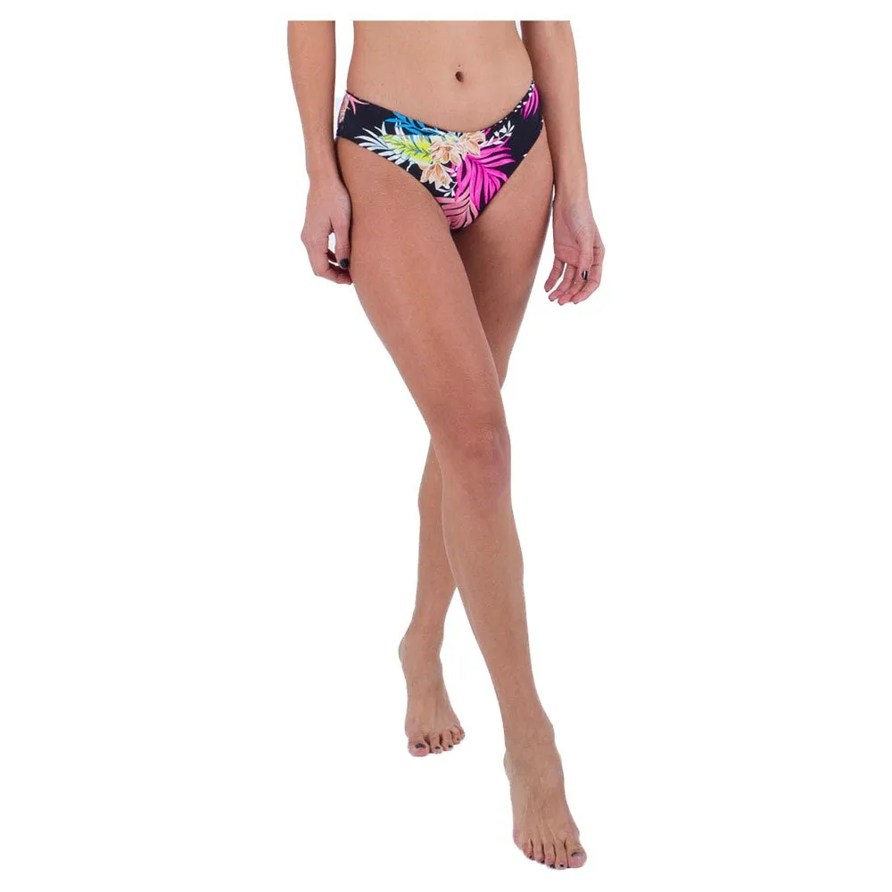 Hurley Hana Reversible Moderate Bikini Bottom Black | Dressinn