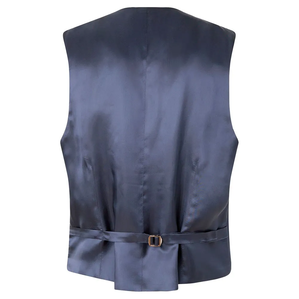 Hackett Natural Stretch Twill Double Vest Blue | Dressinn
