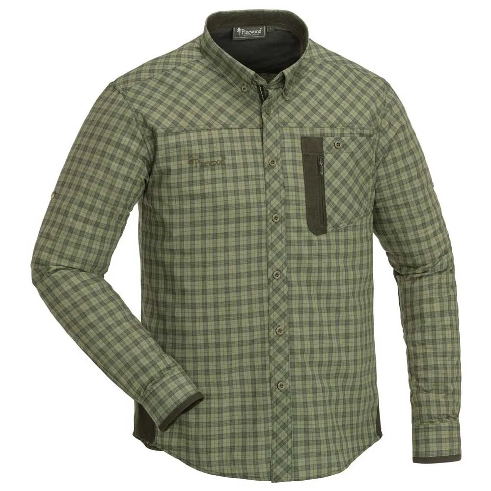 Pinewood Wolf Long Sleeve Shirt Green | Hunting