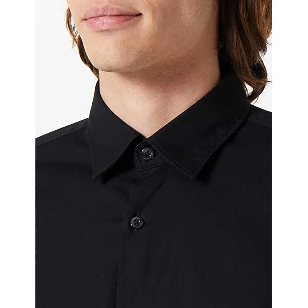 HUGO Ermo 10243670 05 Long Sleeve Shirt Black | Dressinn