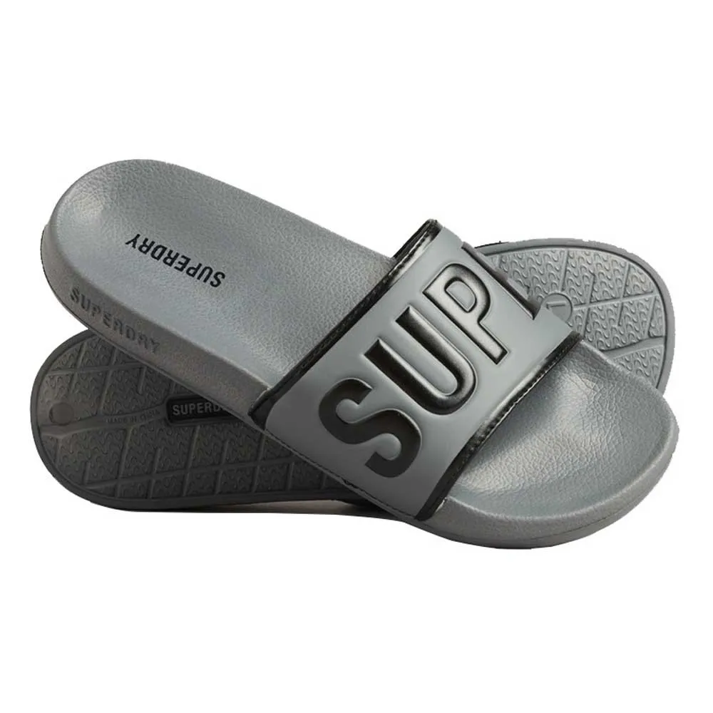 Superdry Code Core Slides Grey | Dressinn