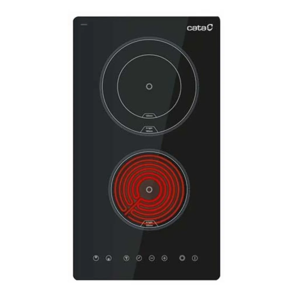 Cata TDG3002BKB Induction Hob 2 Burners Red | Techinn