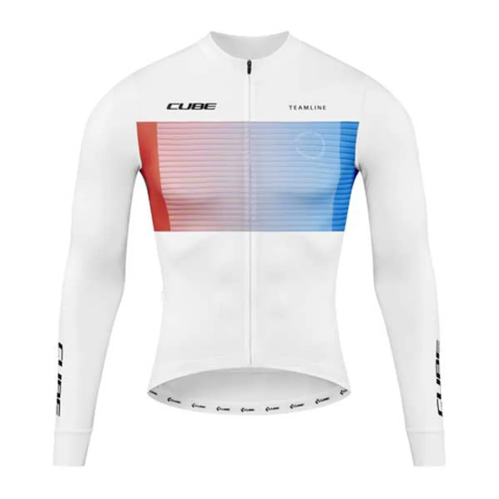 Cube Teamline long sleeve jersey, White | Bikeinn