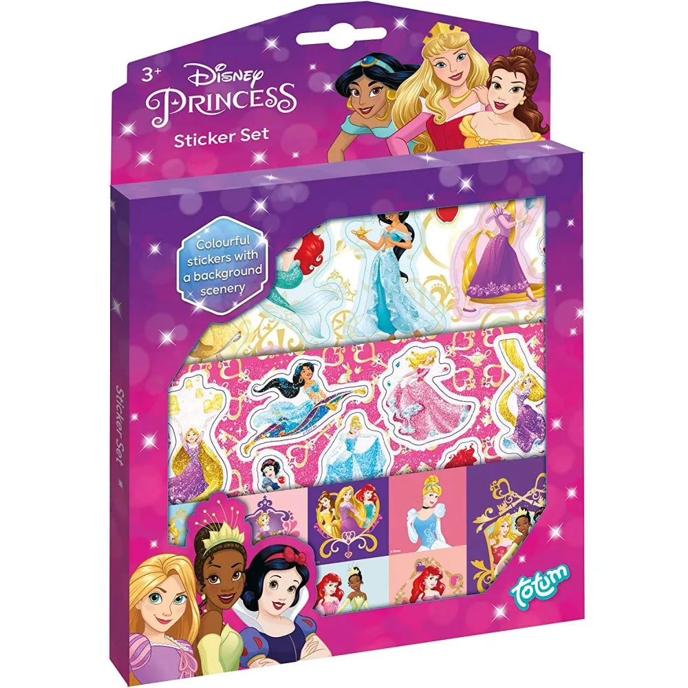 Totum Disney Princesses Boxes With Stickers Stickers Pink| Kidinn