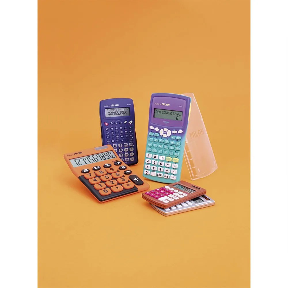MILAN Blister Calculadora Científica M228 Serie Ácido Azul Transparente ...