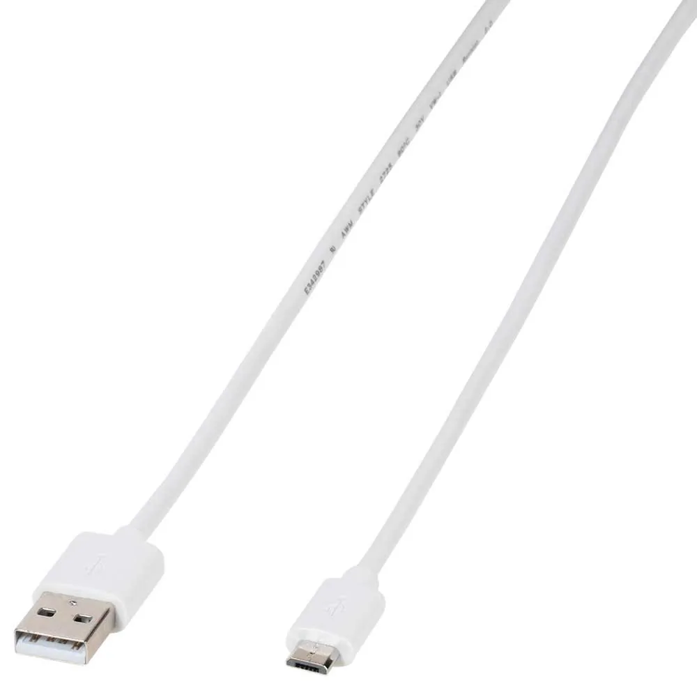 Vivanco Polybag USB To Micro USB Cable 1 m Clear | Techinn