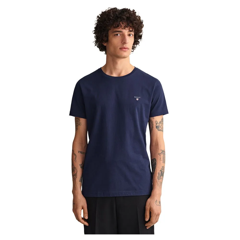 Gant Original Slim Fit Short Sleeve Round Neck T-Shirt Blue| Dressinn