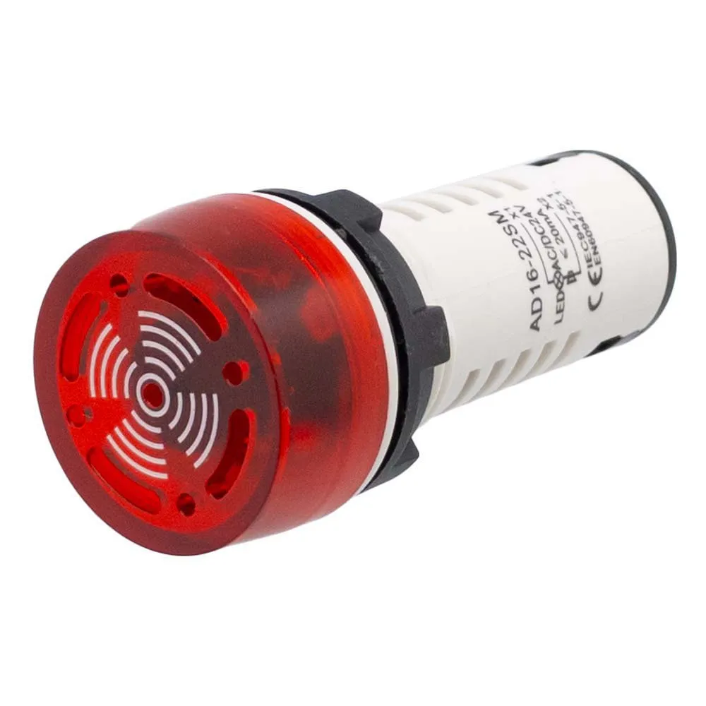 Euroconnex Pilot LED Industrial Buzzer 80dB 22 mm 230V Clear| Techinn