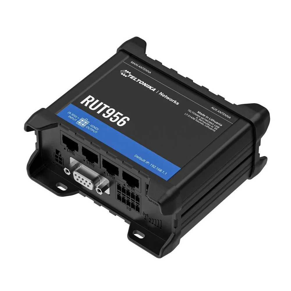 Teltonika RUT956 Industrial Dual SIM LTE RS232/RS485 3 Port router ...