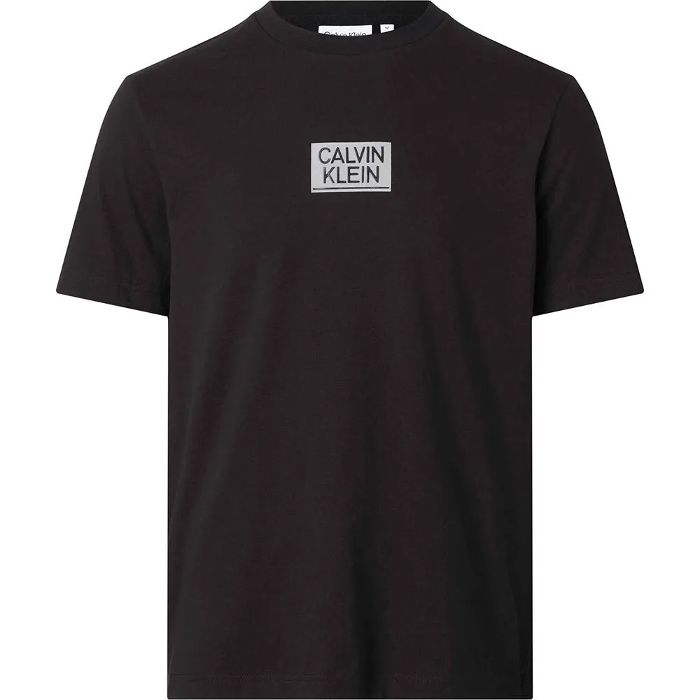 Calvin klein Gloss Stencil Logo short sleeve T-shirt Black| Dressinn