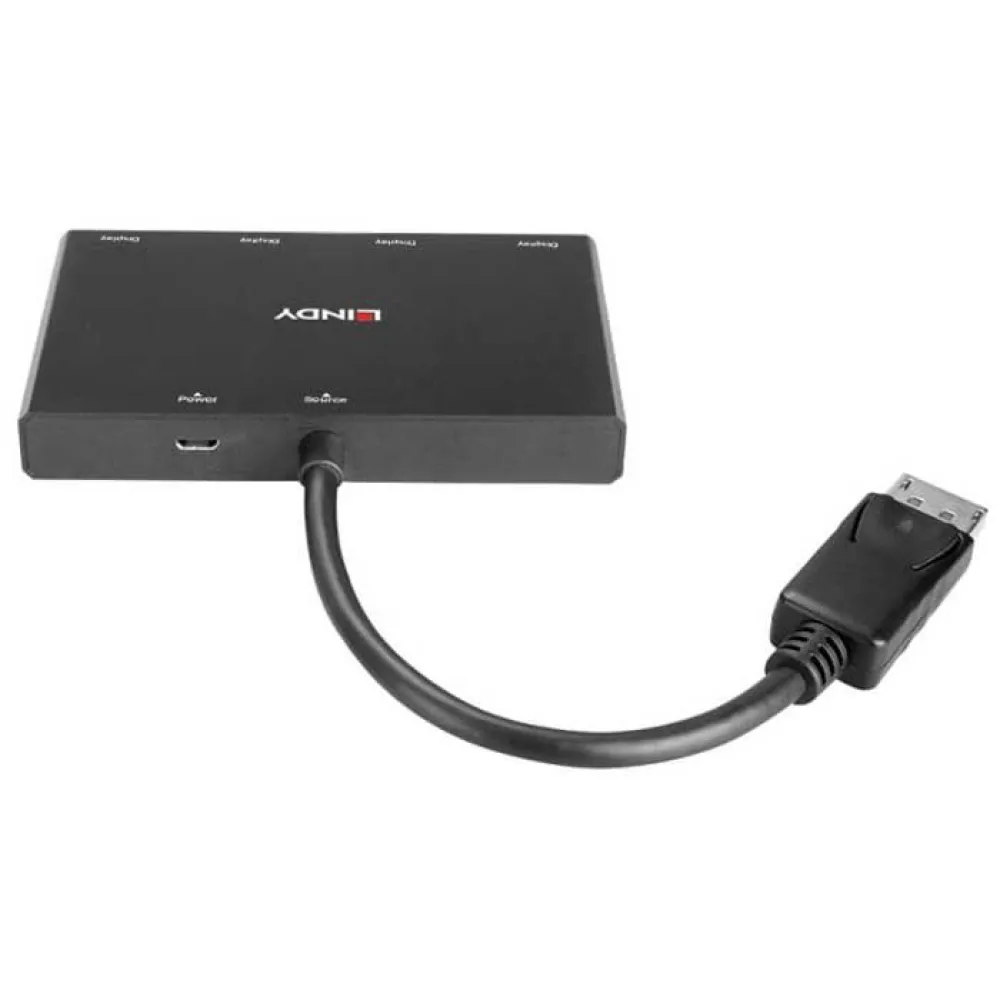 Lindy 4 Port DisplayPort 1.2 Hub Silver | Techinn