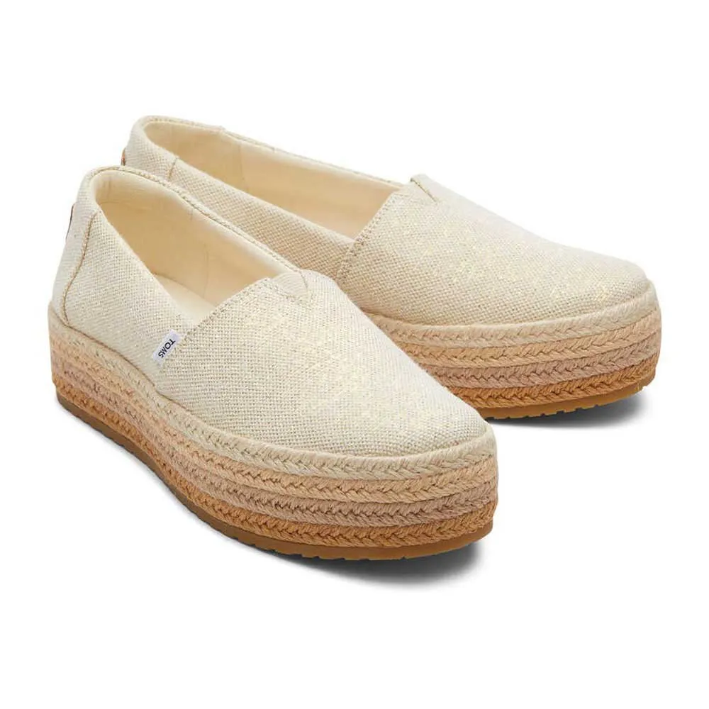 Toms Valencia Platform Espadrilles Beige | Dressinn