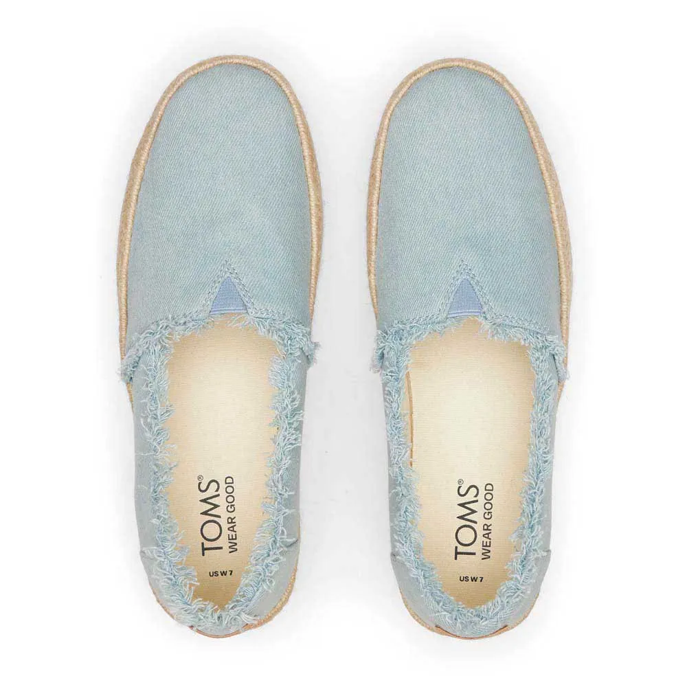 Toms Valencia Platform Espadrilles Blue | Dressinn