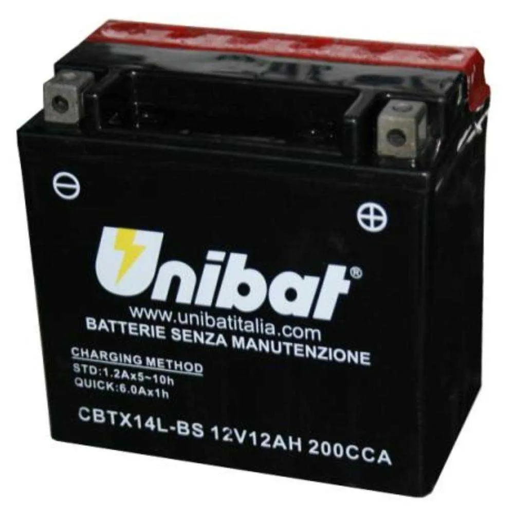 Unibat BTX14-LBS Battery Silver | Motardinn