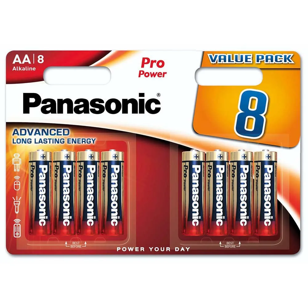 Panasonic Pro Power LR 6 Mignon Alkaline Batteries 8 Units Silver| Dressinn