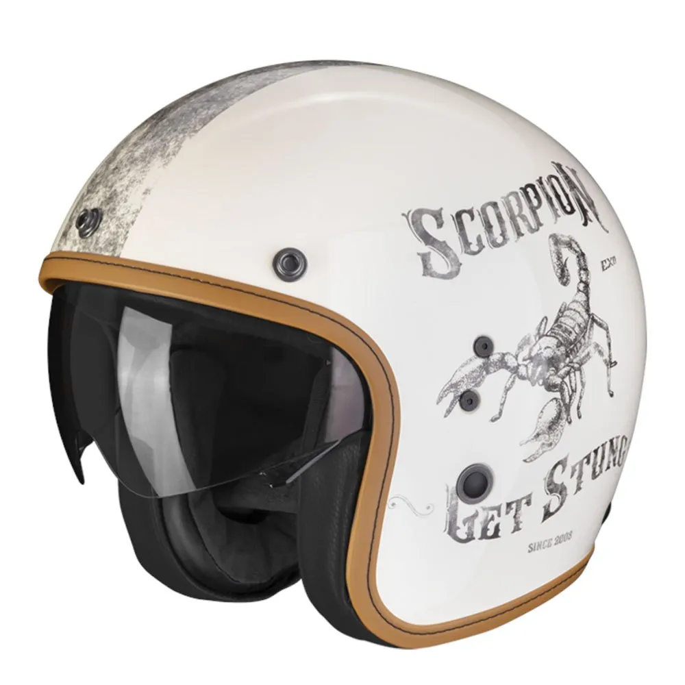 Scorpion Belfast Evo Pique Open Face Helmet Beige | Motardinn
