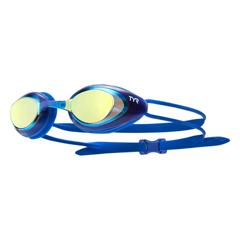 TYR Blackhawk Mirrored Racing Swimming Goggles Blue | Swiminn