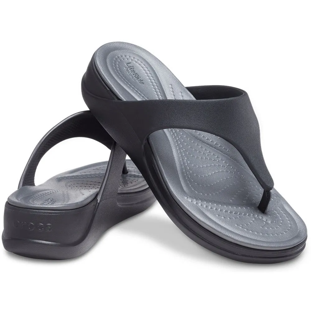 Crocs Chanclas Boca Wedge Negro | Dressinn