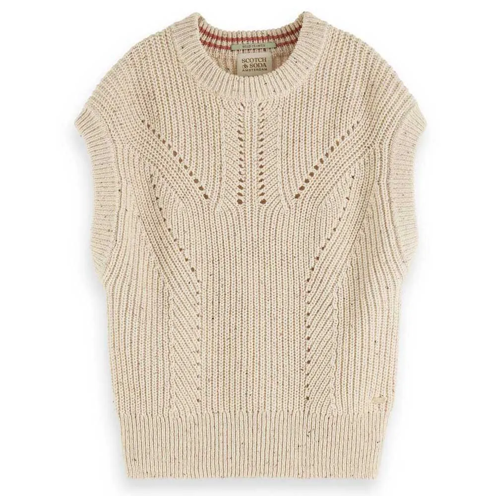 Scotch & soda Neppy Yarn Vest Beige | Dressinn