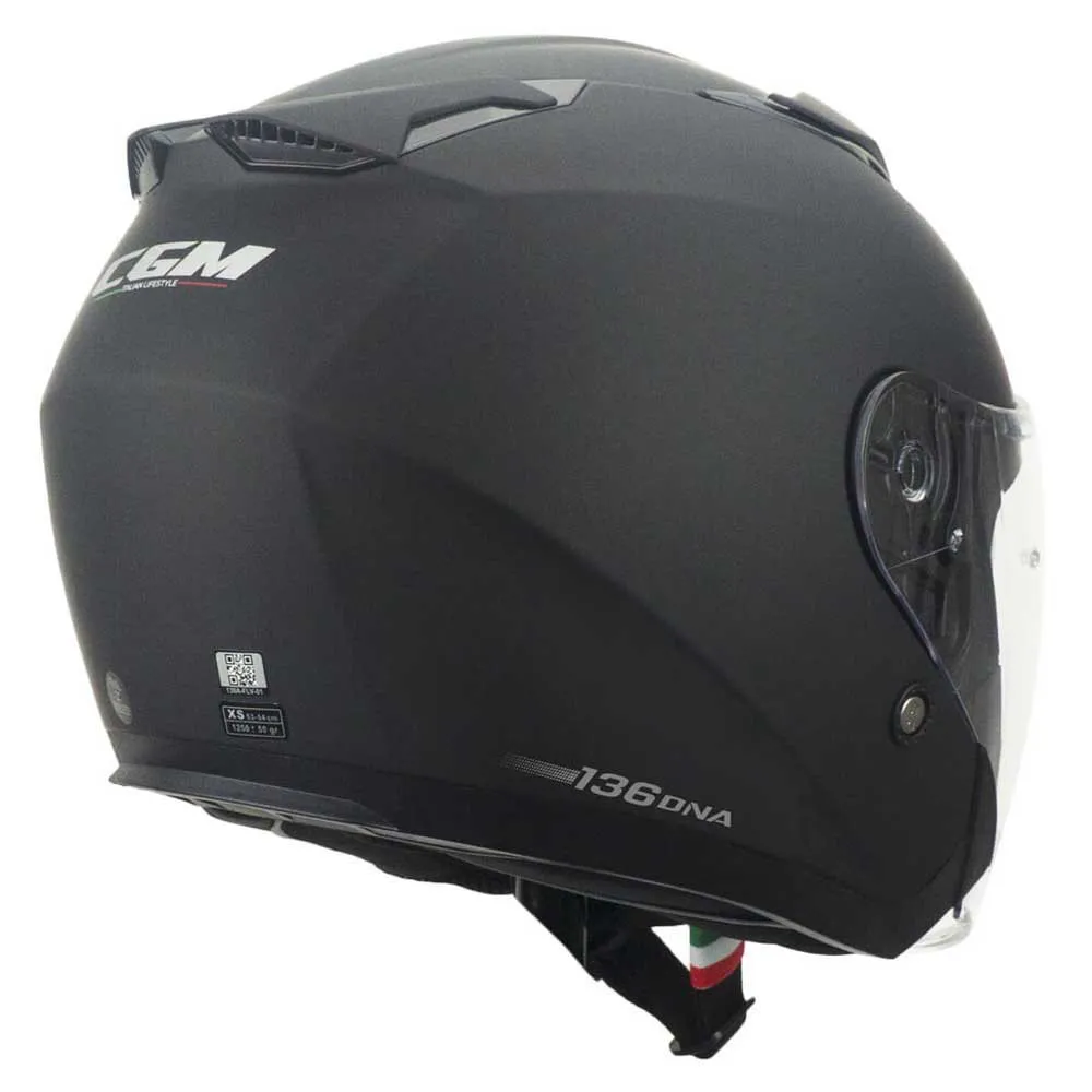Cgm 136A Dna Mono open face helmet Black | Motardinn