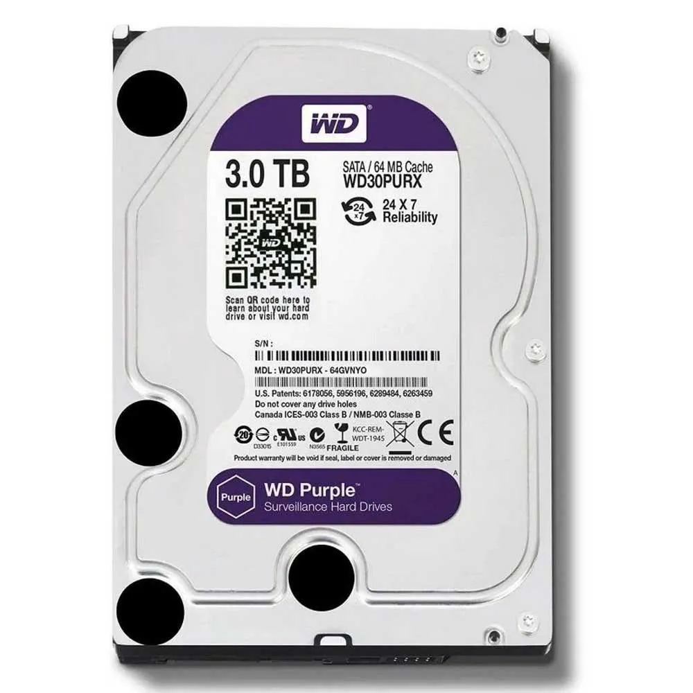 WD Purple Surveillance 3.5´´ 3TB Hard Disk Drive | Techinn