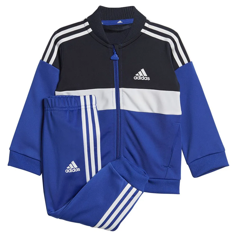 adidas Conjunto Tiberio 3 Bandas Colorblock Shiny Azul | Kidinn