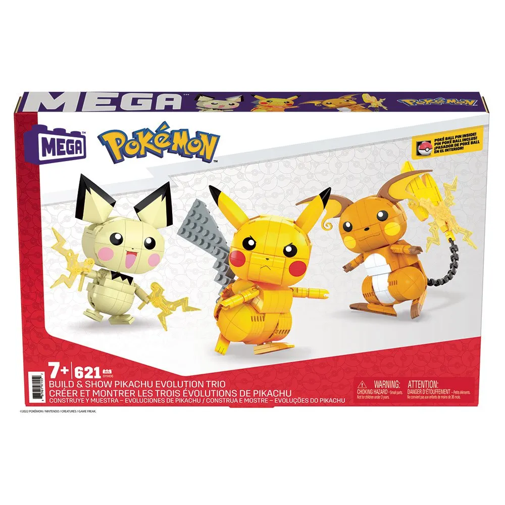 Mega construx Et Raichu Action Figure Pokemon 3 Pokemon Pichu Pikachu ...