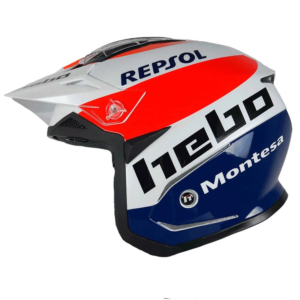 Hebo Zone 5 Air Montesa Team Open Face Helmet White | Motardinn