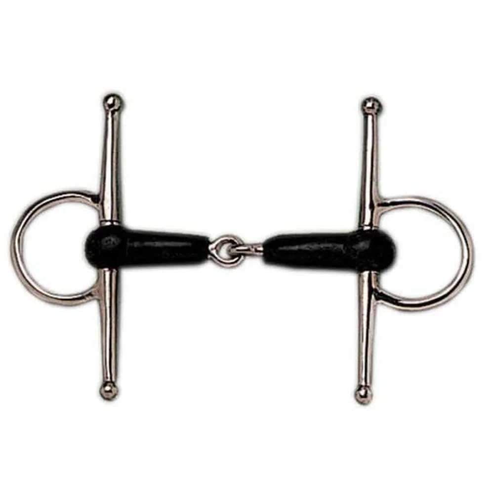 Sefton Full-Cheek Rubber Single-Joint Snaffle | Horse Riding