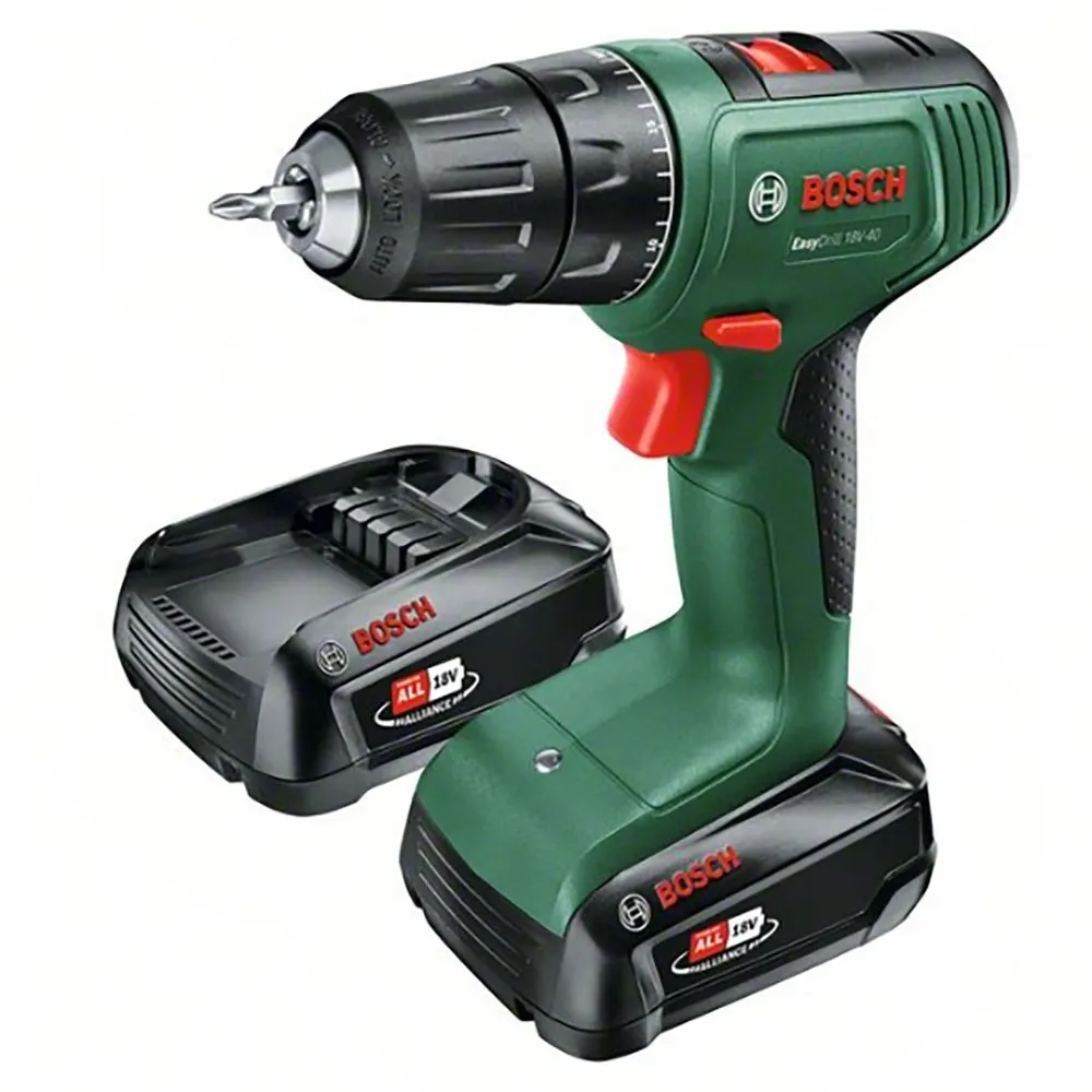 Bosch EasyDrill 18V-40 2x2.0Ah Electric Screwdriver Silver| Bricoinn