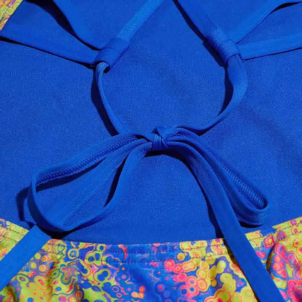 Speedo Allover Tie Back Swimsuit Multicolor | Swiminn