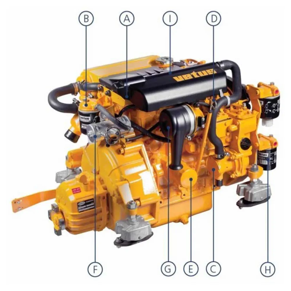 Vetus M2.18 Intercooling Engine Without Gearbox Golden | Waveinn