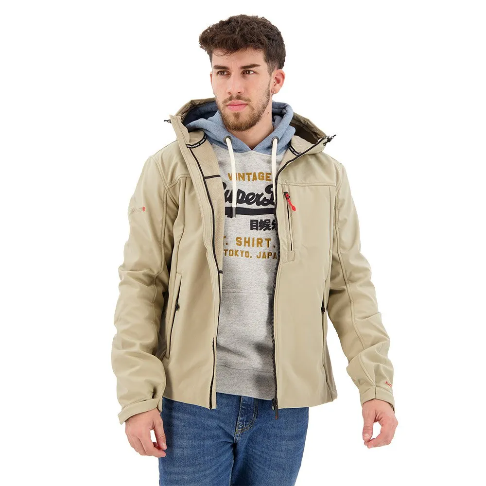 Superdry Soft Shell rain jacket Beige | Dressinn