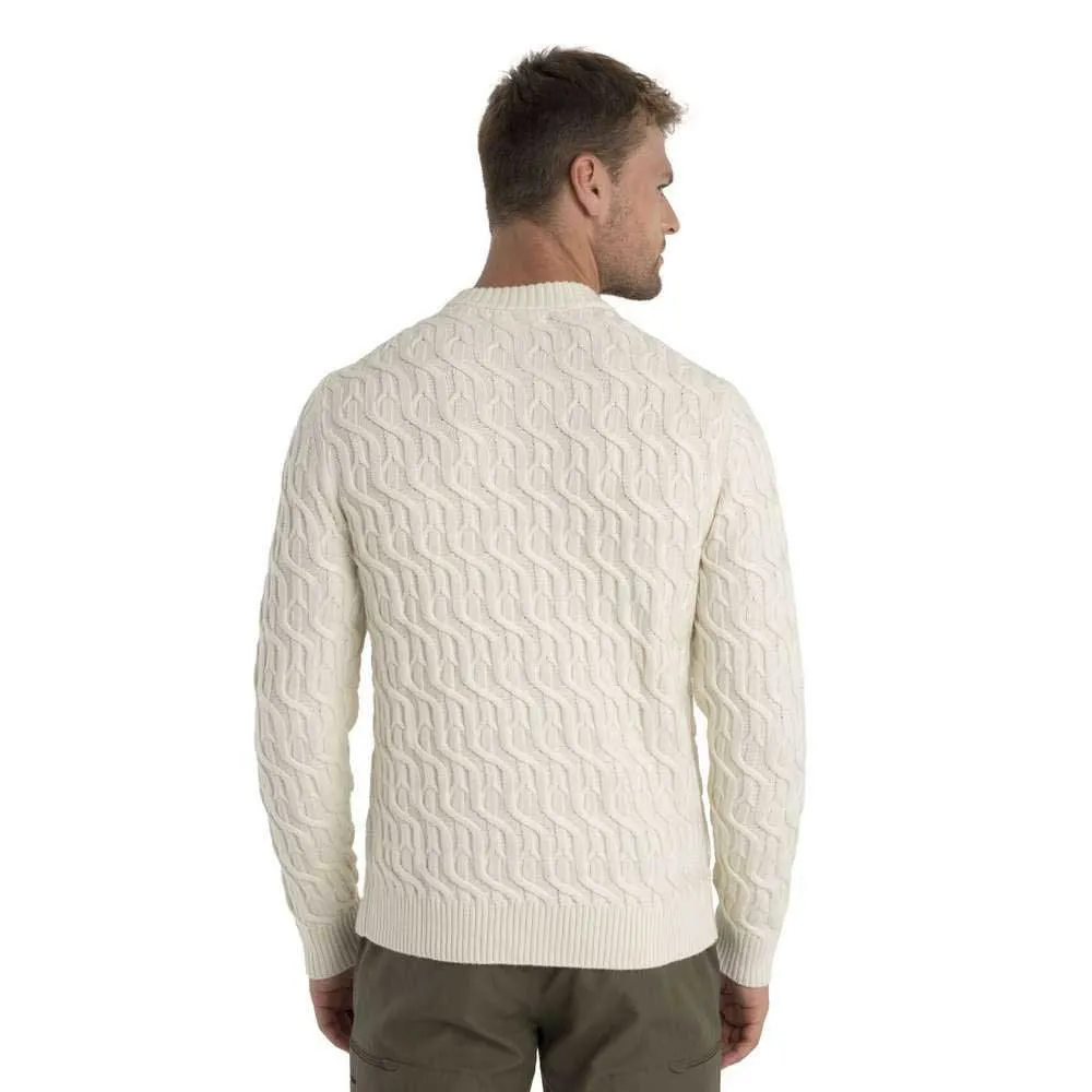 Icebreaker Cable Knit Merino sweater Beige | Trekkinn