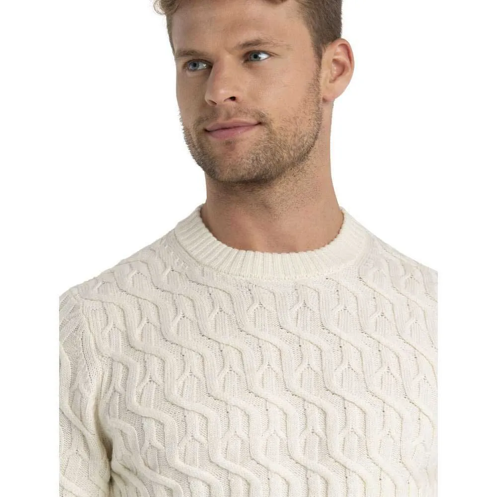 Icebreaker Cable Knit Merino sweater Beige | Trekkinn