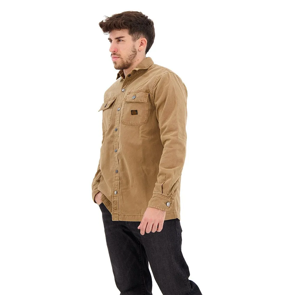 Superdry Camisa sobreposta Canvas Workwear Castanho | Dressinn