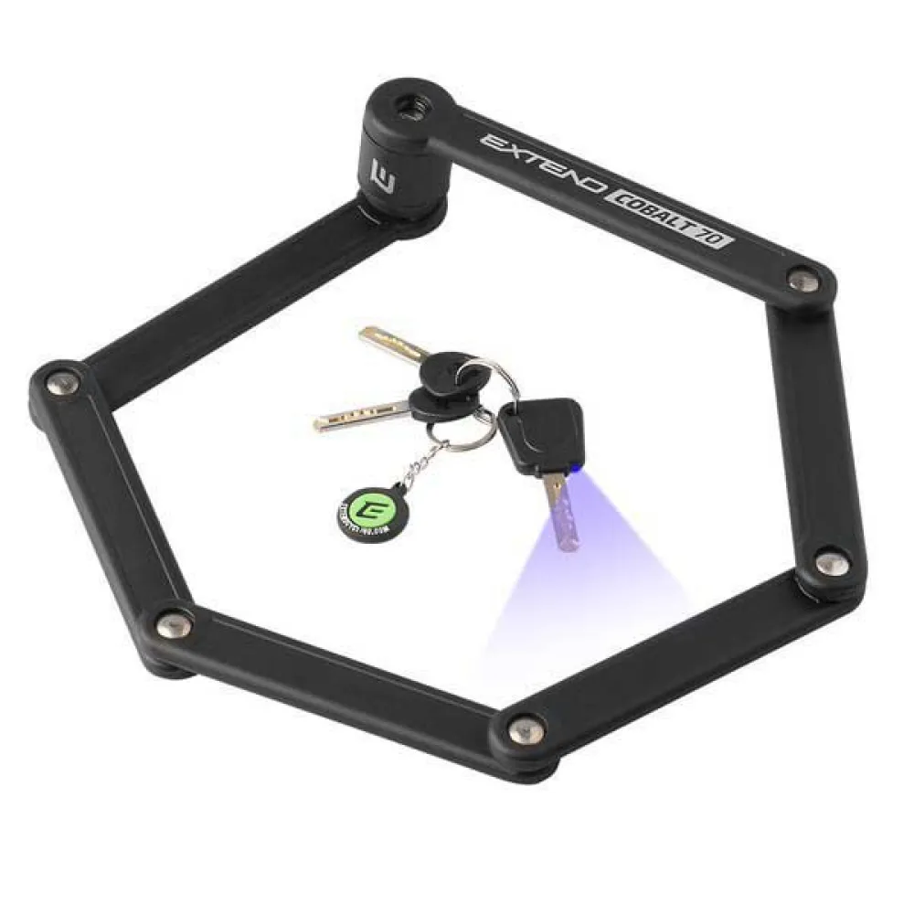 Extend Cobalt 70 Folding Lock, Silver | Bikeinn