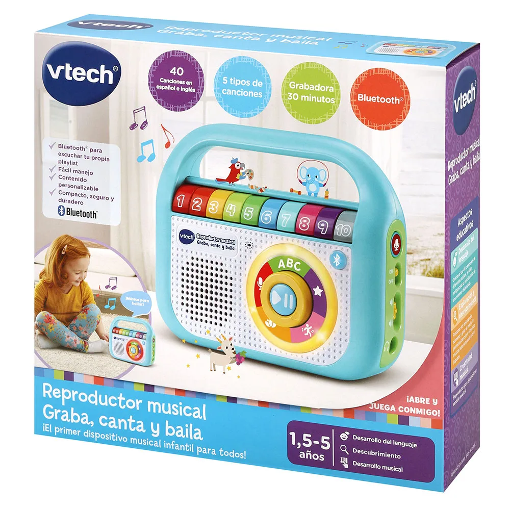 Vtech Reproductor Musical Graba Canta Y Baila Juguete Musical Versión ...