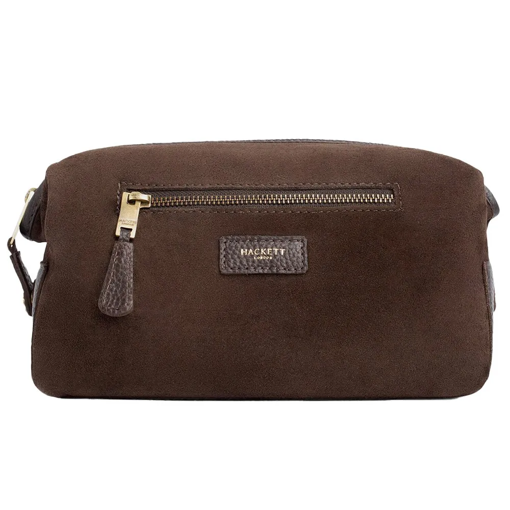 Hackett Ludgate Wash Bag Brown | Dressinn