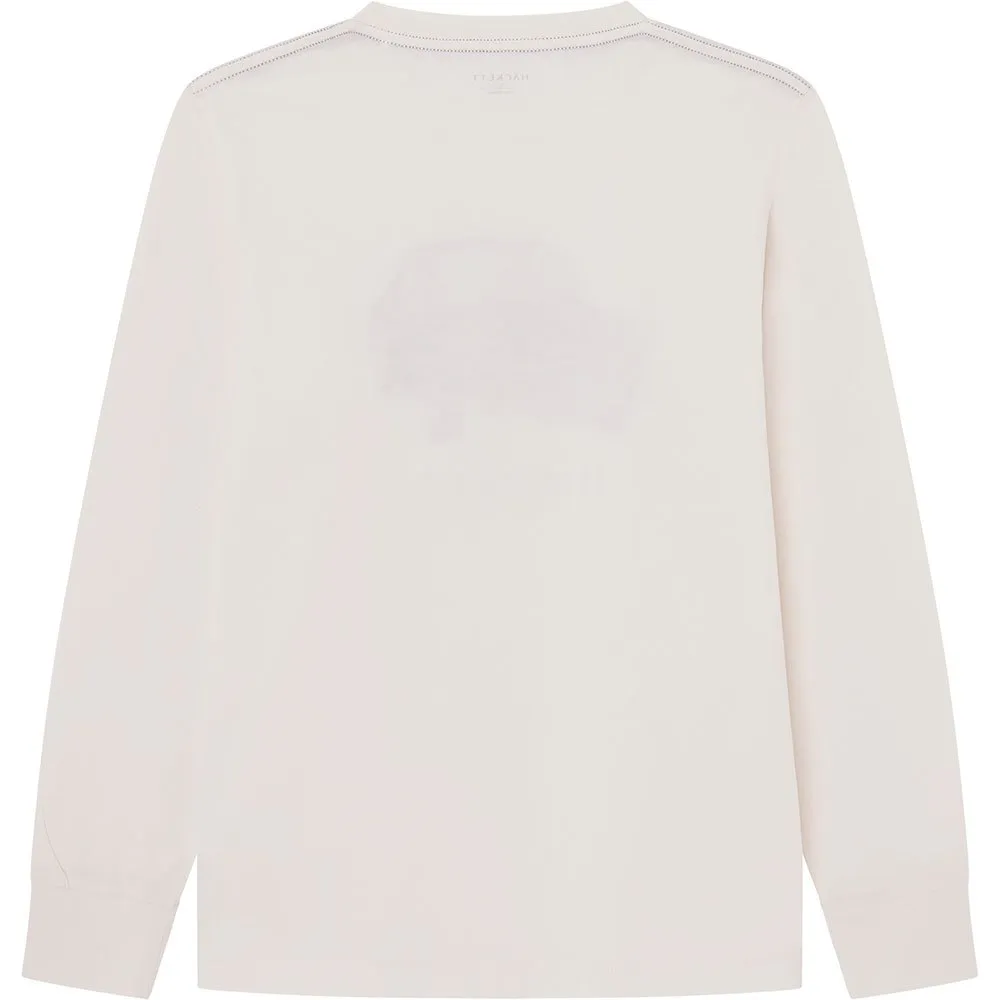 Hackett Vintage Car Long Sleeve T-Shirt White | Dressinn