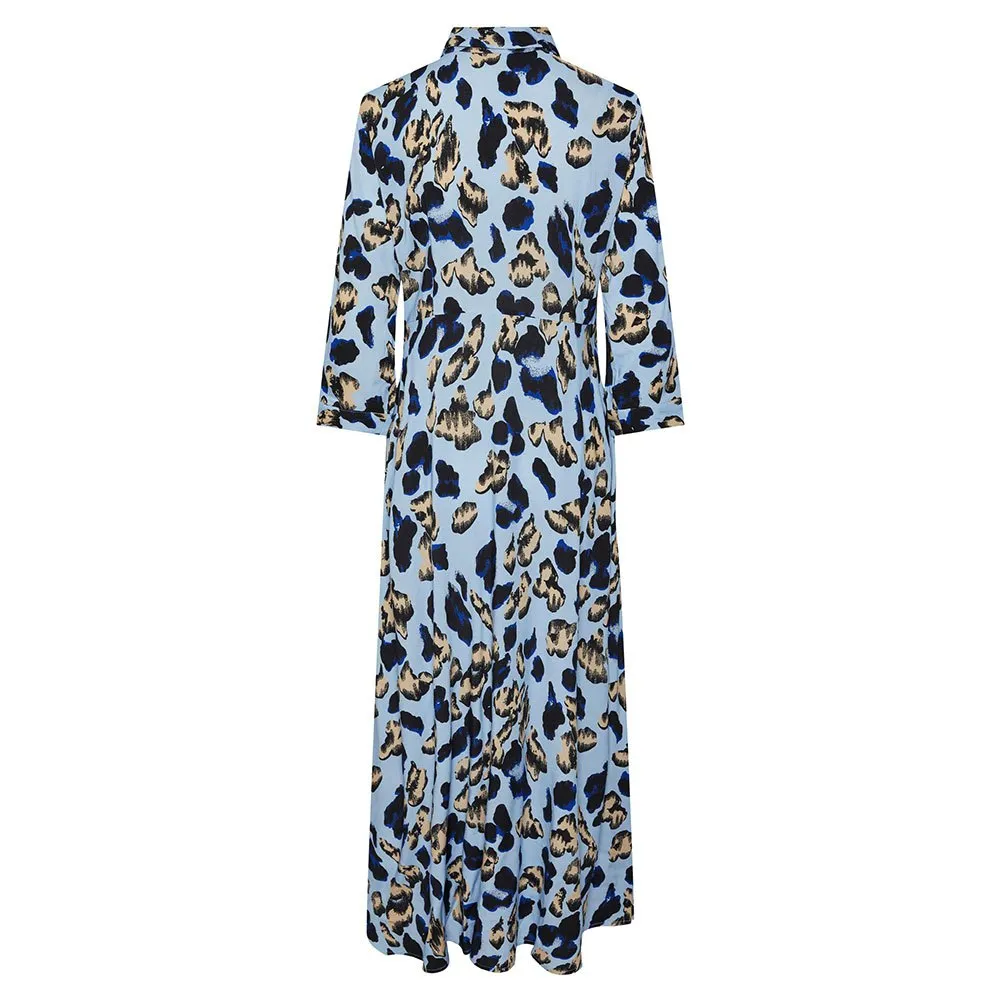 Yas Vestido Largo Manga Larga Savanna Multicolor | Dressinn