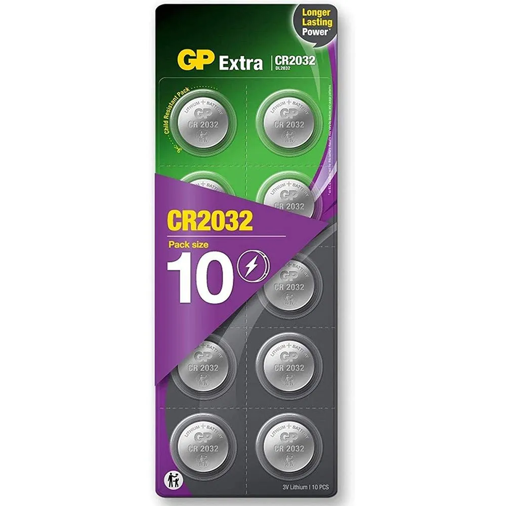 Gp batteries GD095 Cr2032 Button Battery 10 Units Clear| Dressinn