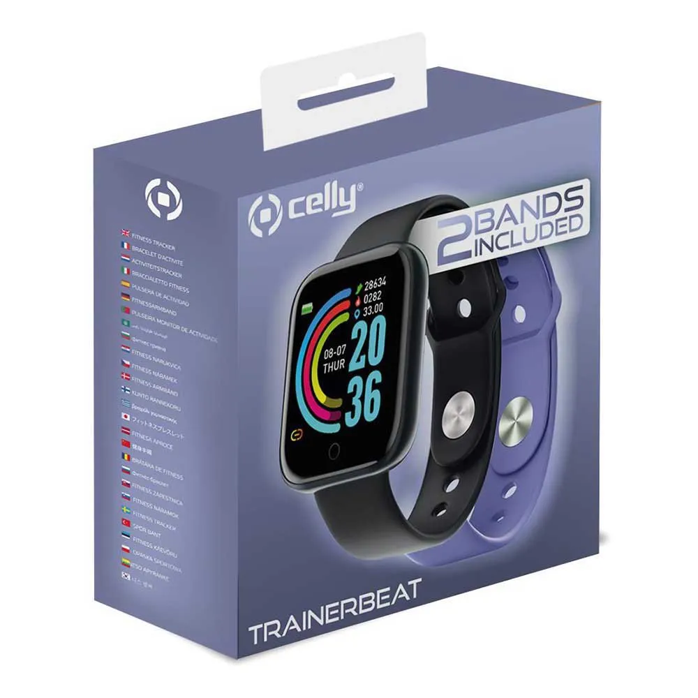 Celly TrainerBeat smartwatch, Purple | Bikeinn